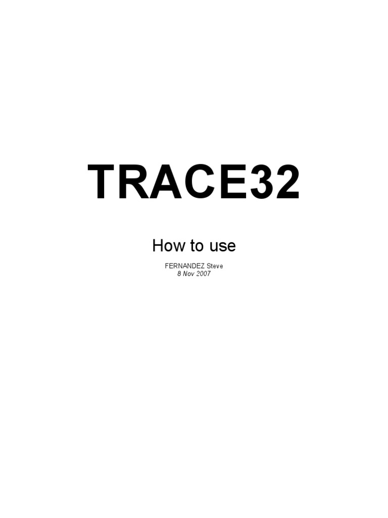 How To Use TRACE32 | PDF | Booting | Areas Of Computer Science