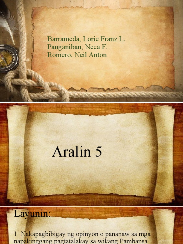 Aralin 5 | PDF