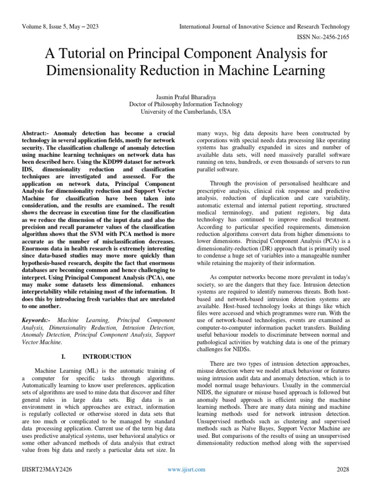 A Tutorial On Principal Component Analysis For Dimensionality Reduction ... A Tutorial On Principal Component Analysis For Dimensionality Reduction ...