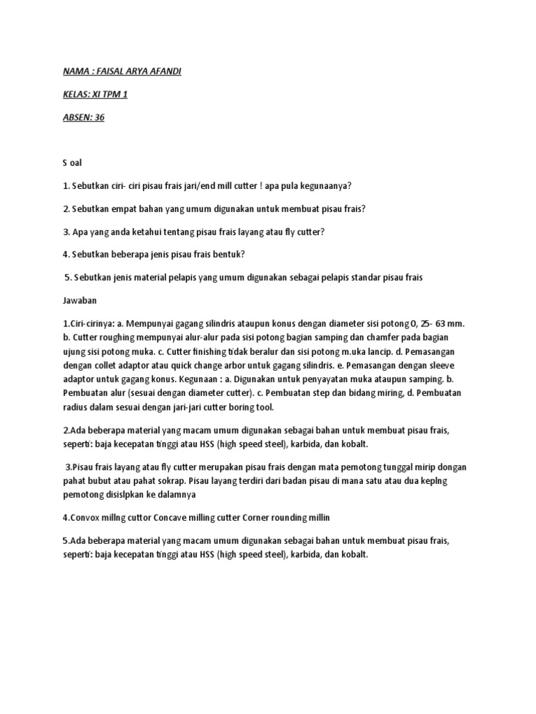 Faisal Arya Afandi Salinan | PDF