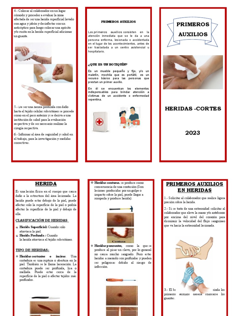 Primeros Auxilios-Heridas | PDF | Primeros auxilios | Herida