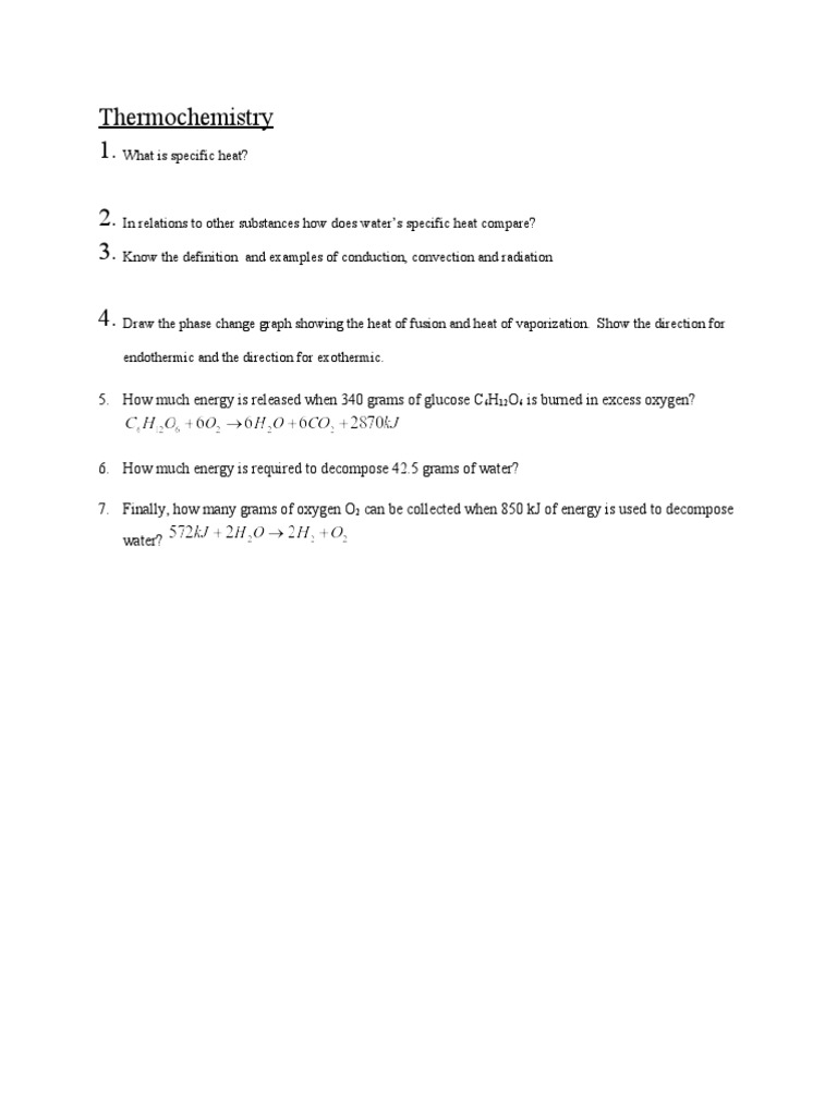 Thermochemistry | PDF