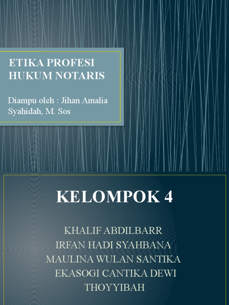 Kel 4 Etika Profesi Hukum Notaris | PDF