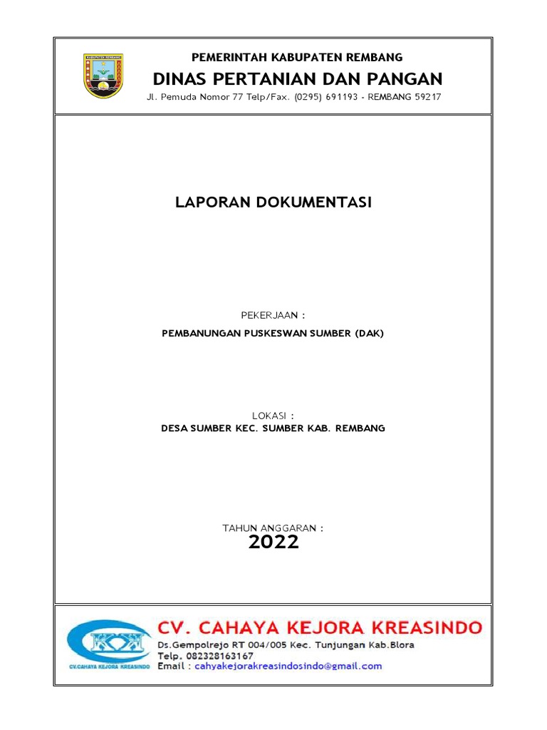 Laporan Dokumentasi Pengawasan Puskeswan Sumber | PDF