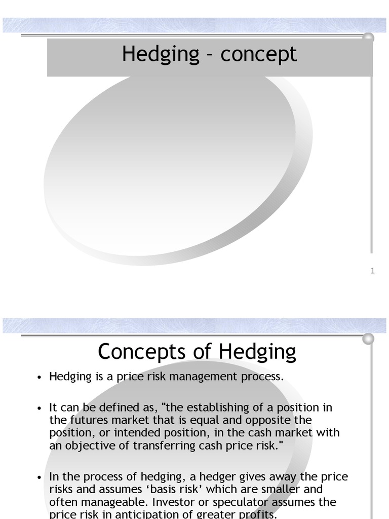 Concepts of Hedging | Hedge (Finance) | Futures Contract
