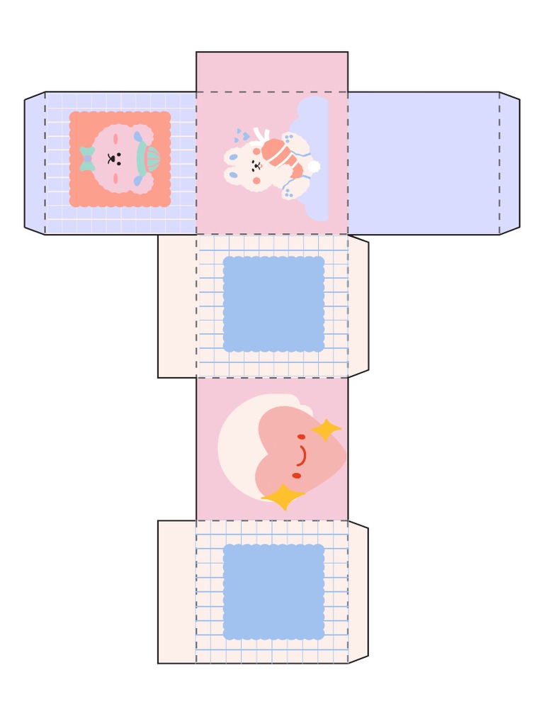 Pink Cube Packaging Printable A4 | PDF