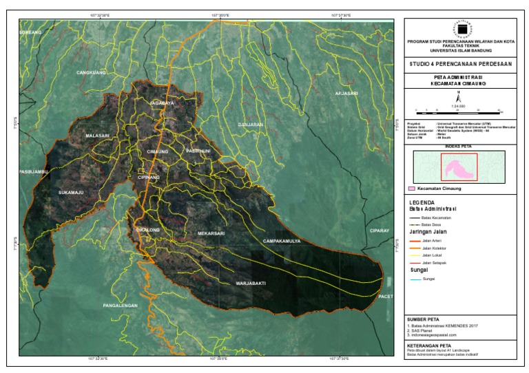 Peta Admin Kec - Cimaung | PDF