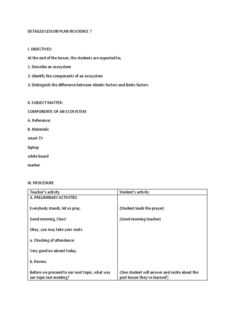 DETAILED LESSON PLAN IN SCIENCE 7 (Love) | PDF