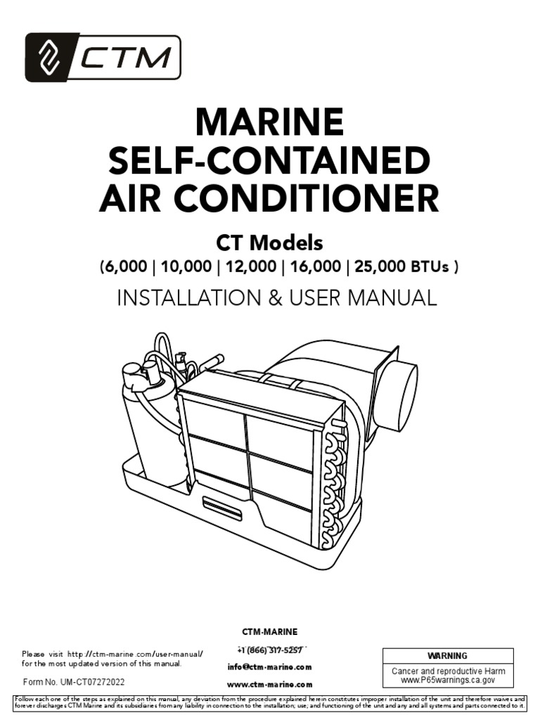 CT User Manual UM CT07272022 1 | PDF | Duct (Flow) | Pump