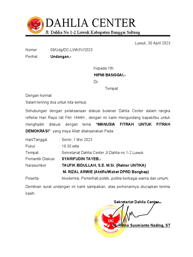 Undangan Diskusi | PDF