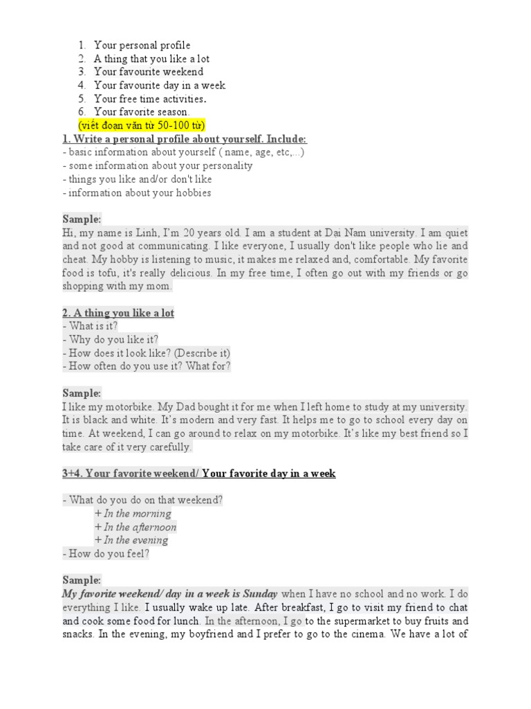 WRITING TOPICS 4 FINAL TESTS (Ôn Cho SV) | PDF