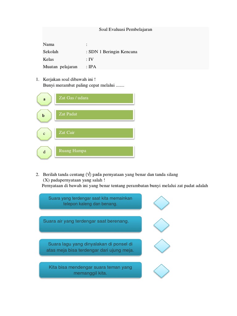 Soal Evaluasi Pembelajaran PPG Fix | PDF