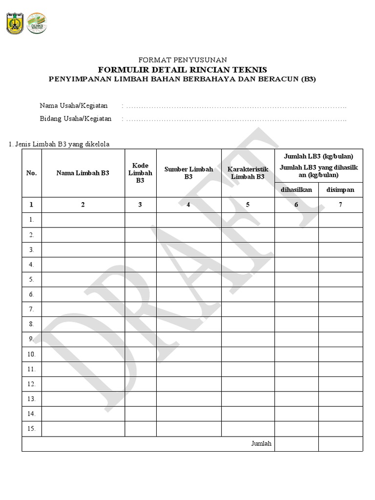 2.form Rincian Teknis Detail | PDF