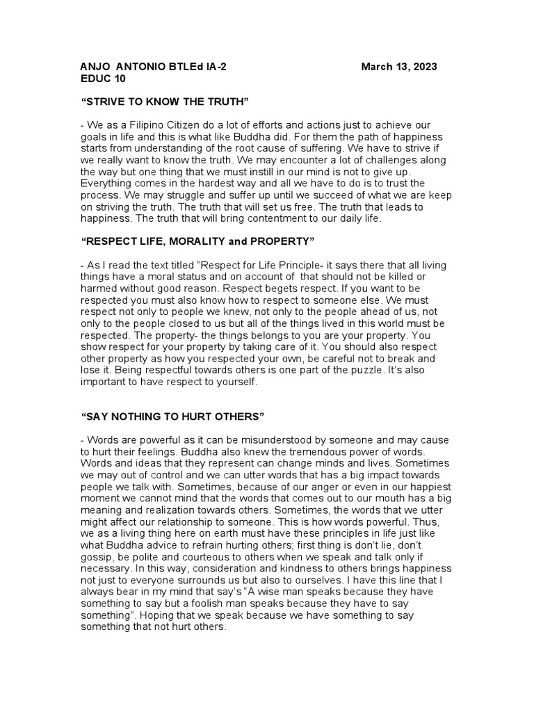 Anjo Antonio Btled Ia | PDF | Truth | Social Institutions