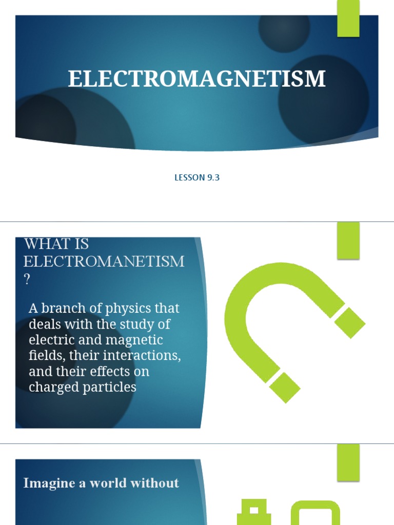 Lesson 9.3 Electromagnetism | PDF | Electromagnetic Induction ...
