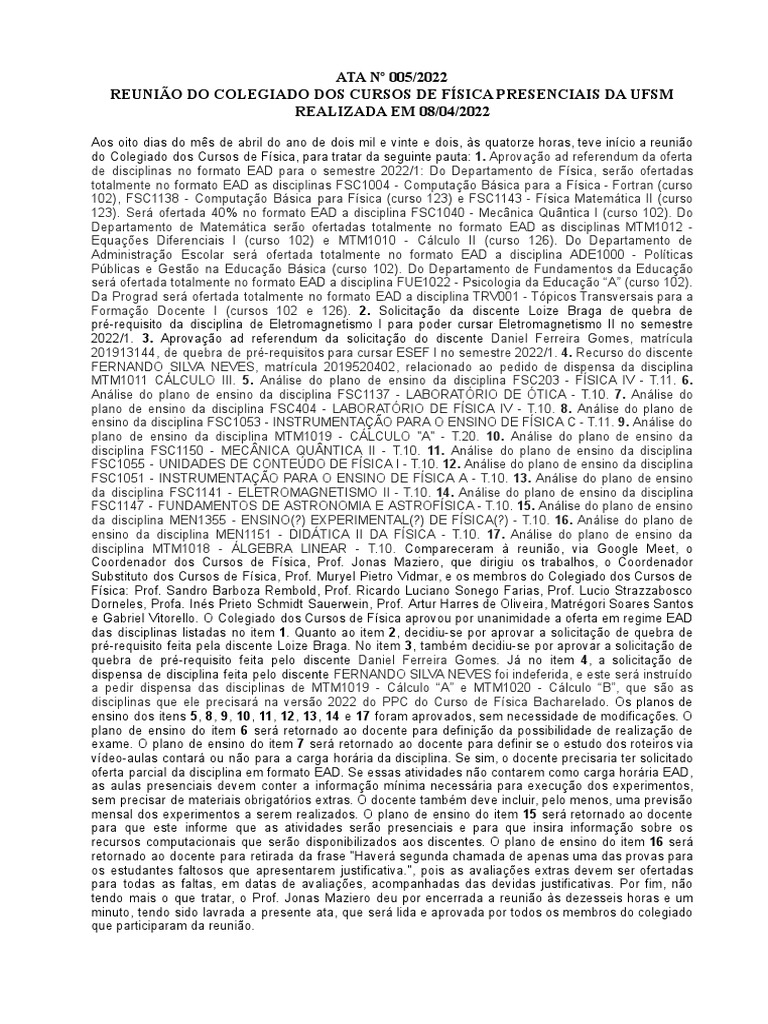Ata N 005 2022 - Assinada-Mesclado | PDF