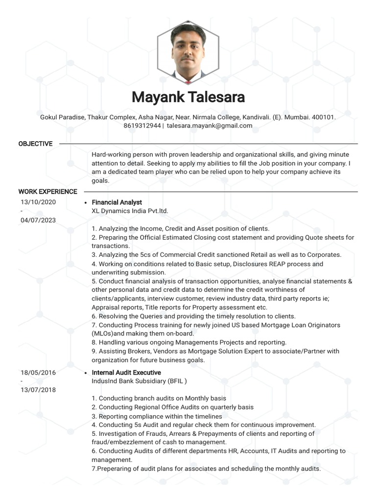 Mayank Talesara Resume | PDF | Financial Analyst | Mergers And Acquisitions
