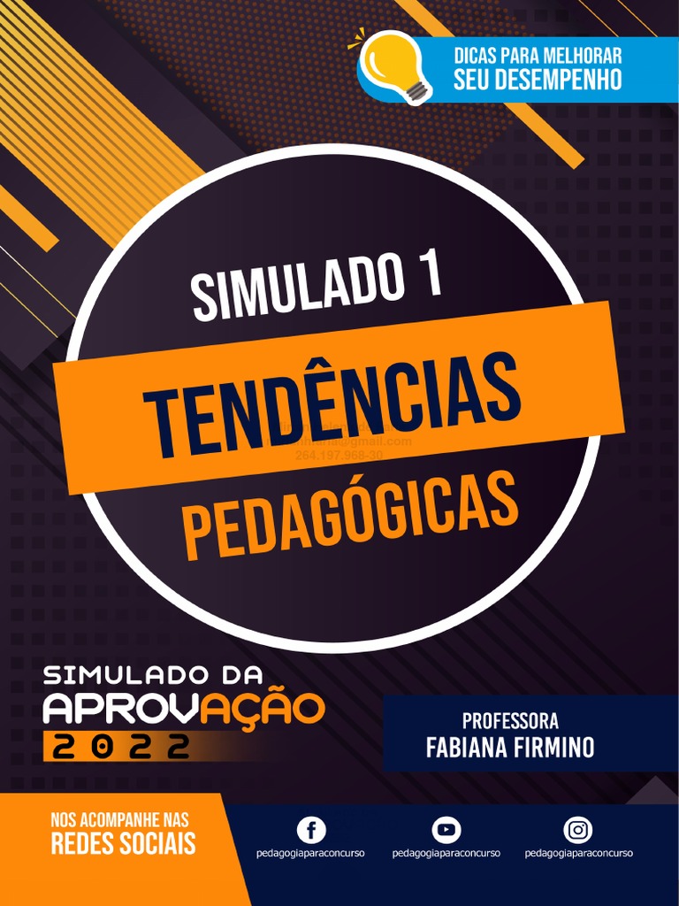 Simulado Comentado 1 Tendencias Pedagogicas | PDF | Pedagogia | Aprendizado