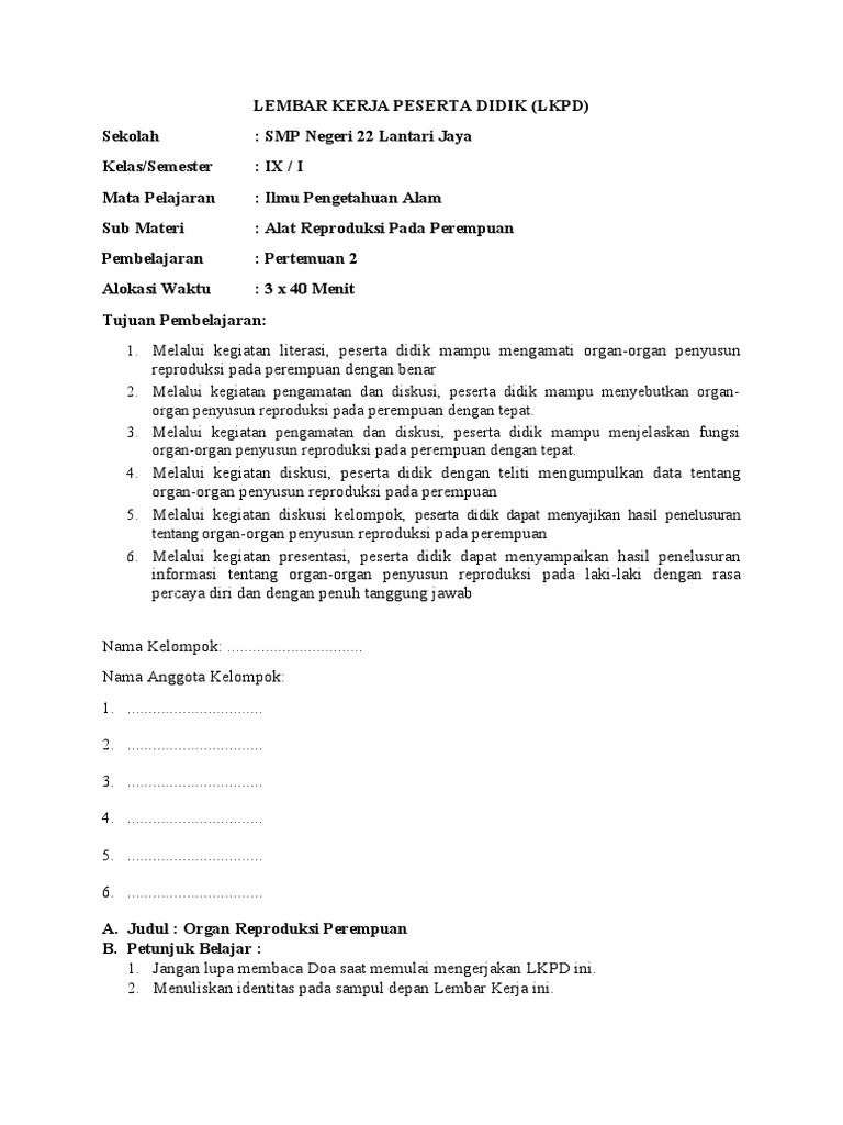 LKPD (Lembar Kerja Peserta Didik) | PDF LKPD (Lembar Kerja Peserta Didik) | PDF