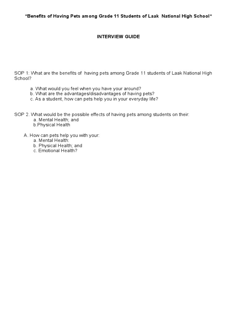 Interview Guide | PDF