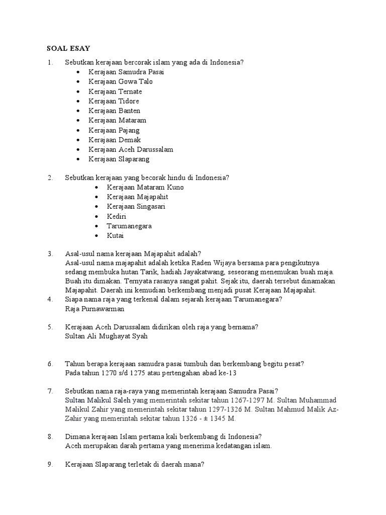 Soal Esay Uas Asesment | PDF