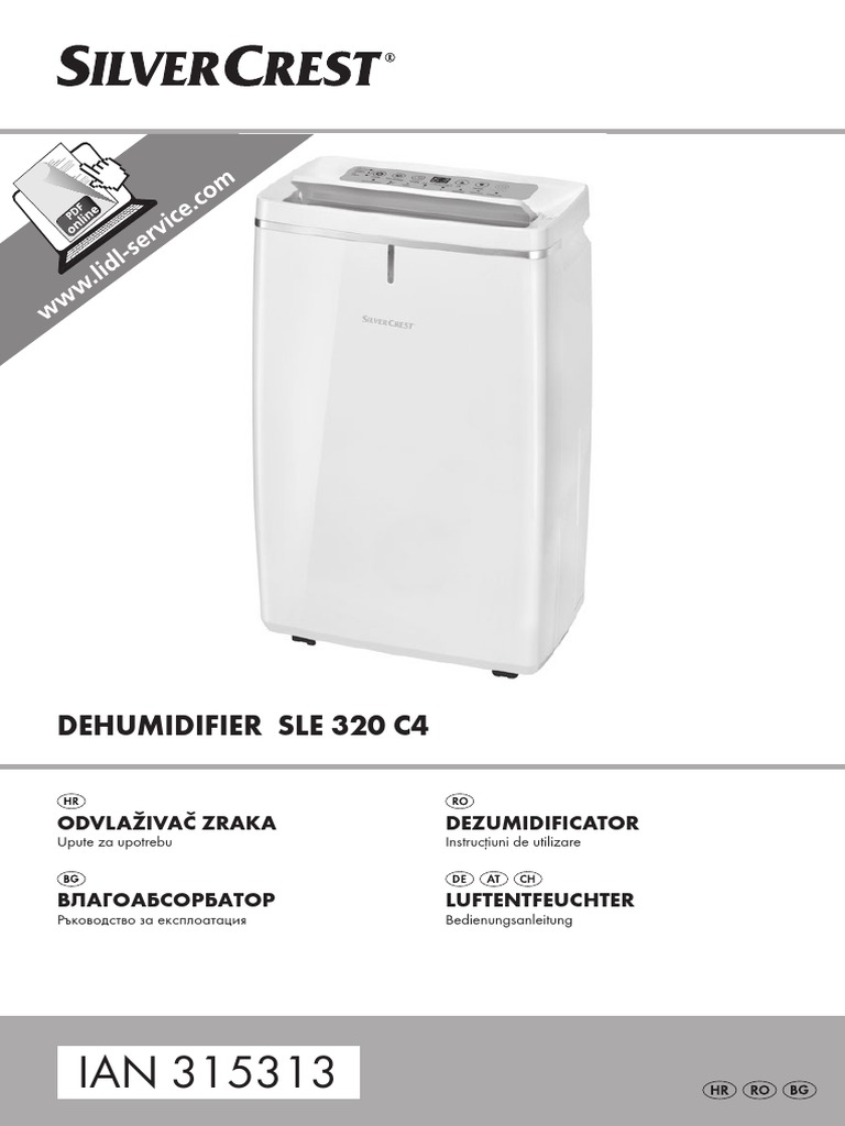 SilverCrest SLE 320 C4 Dehumidifier | PDF