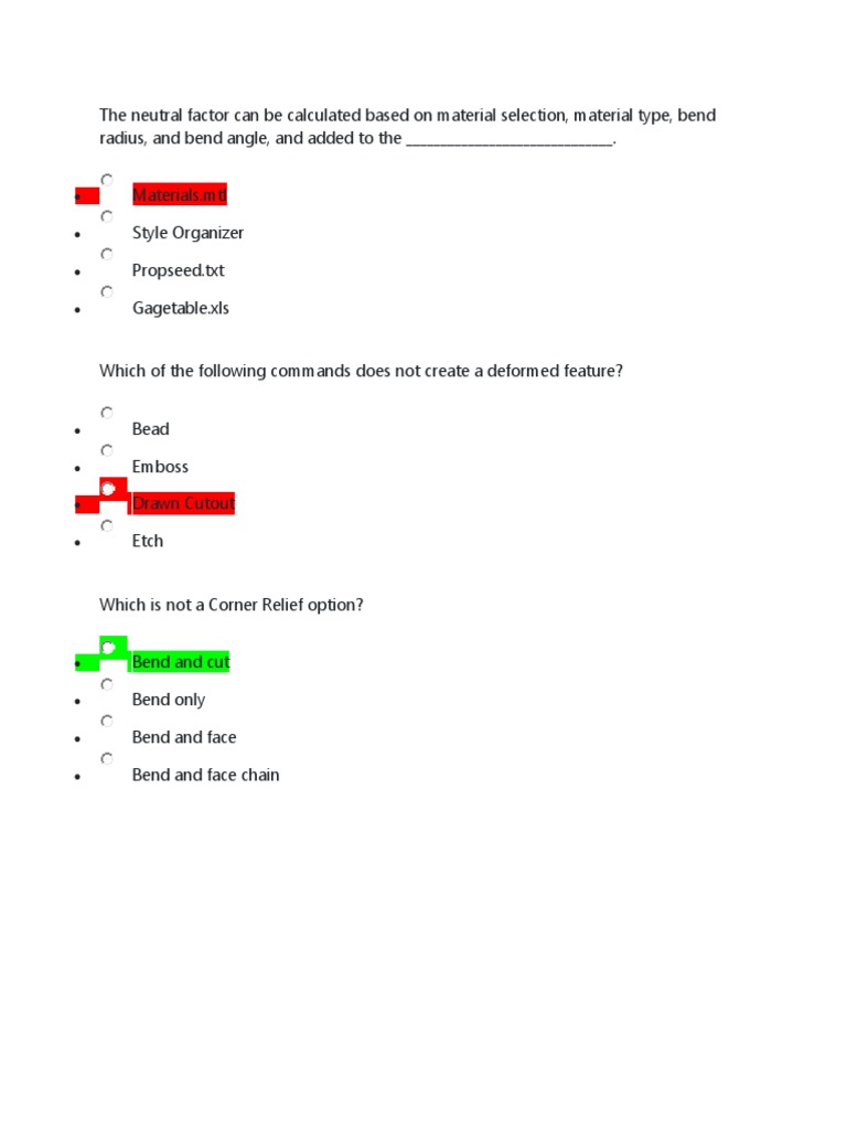 Solid Edge Expert Sheet Metal Exam Questions | PDF | Sheet Metal ...