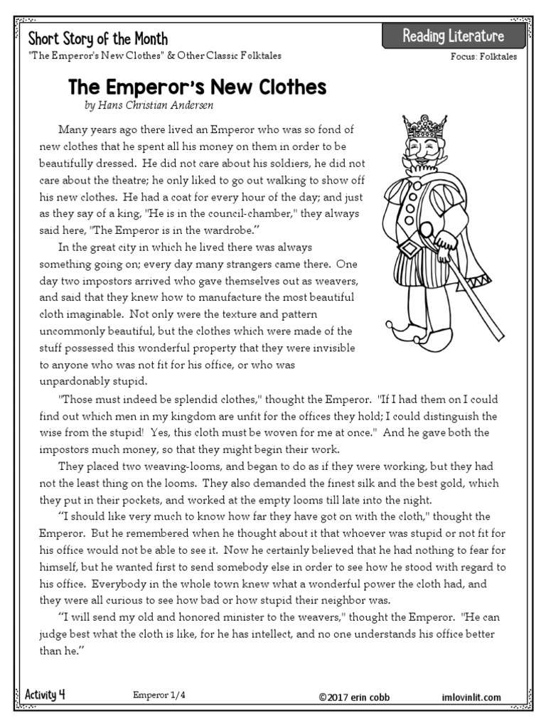 The Emperor's New Clothes: A Folktale | PDF