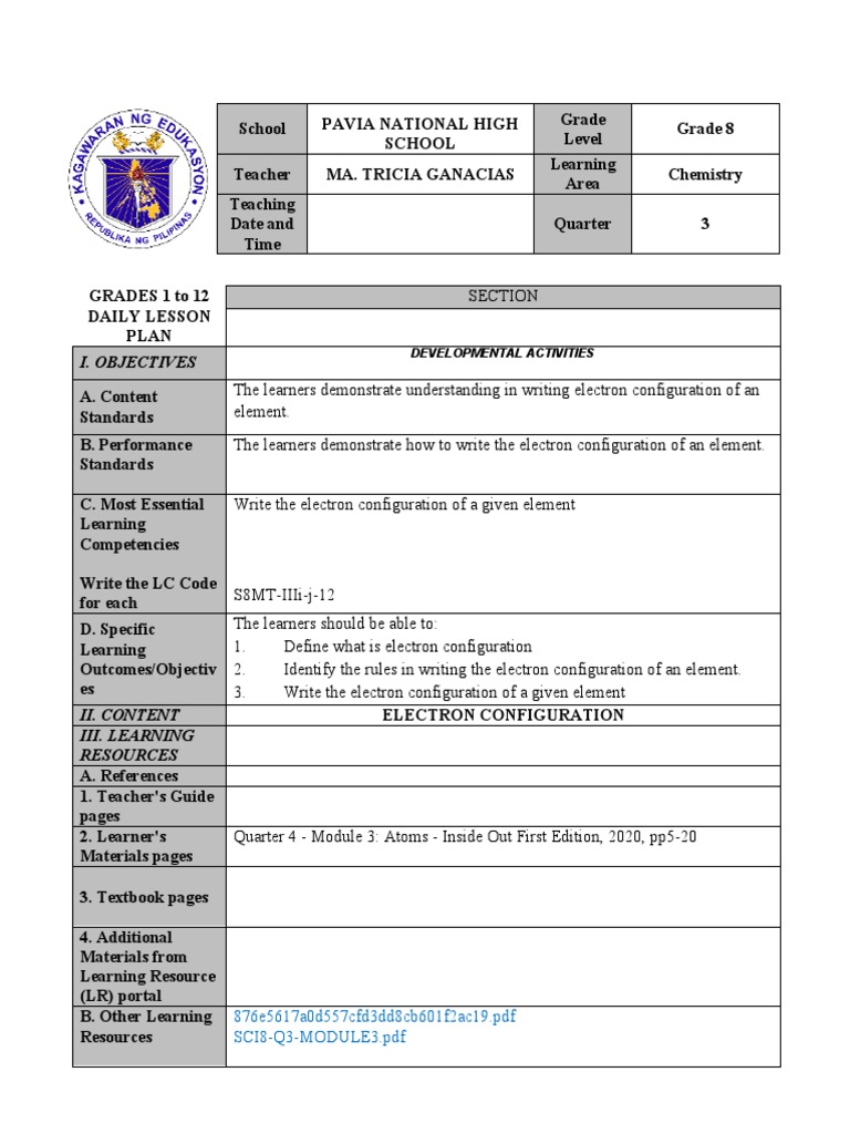 Electron Configuration Pdf Atomic Orbital Energy Level