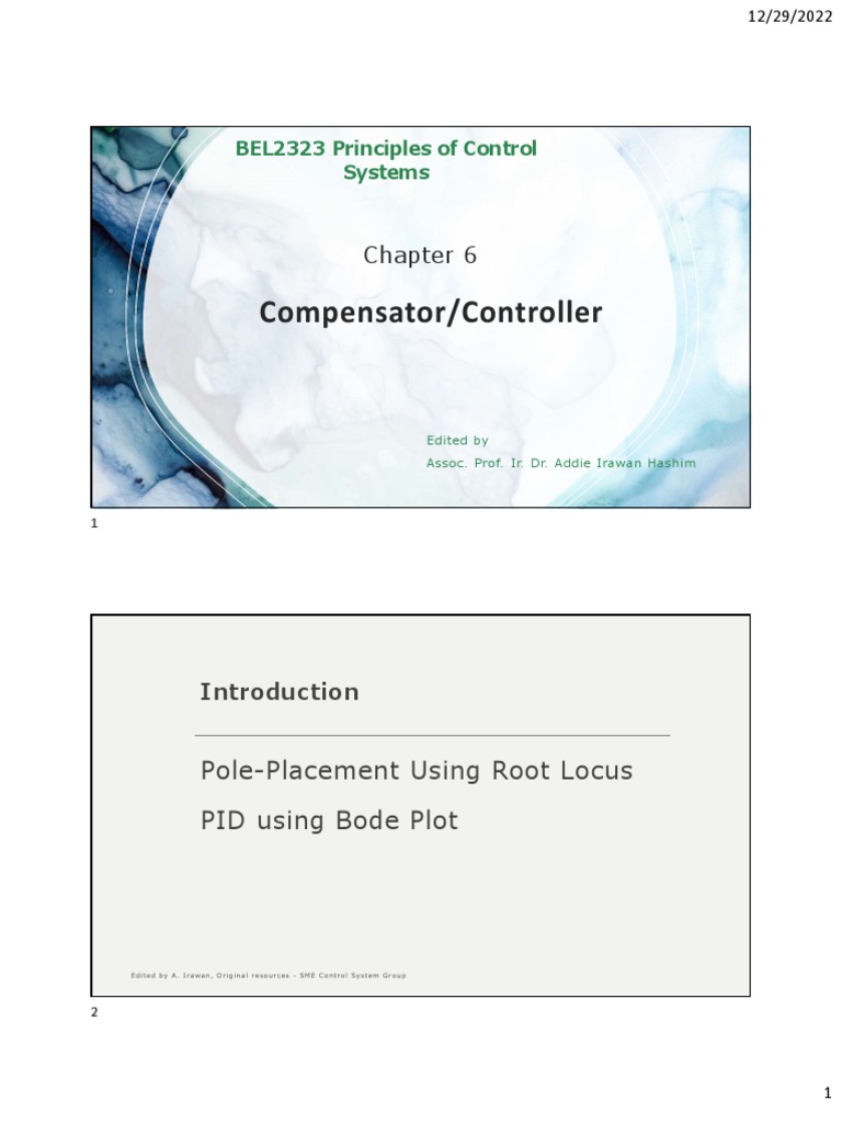 Control Systems: Pole-Placement Guide | PDF | Electrical Engineering | Systems Science