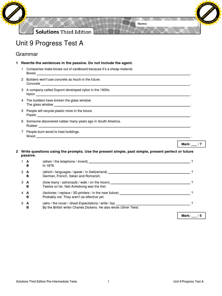 Test Unit 9 HW 31 O5 23 | Download Free PDF | Umbrella