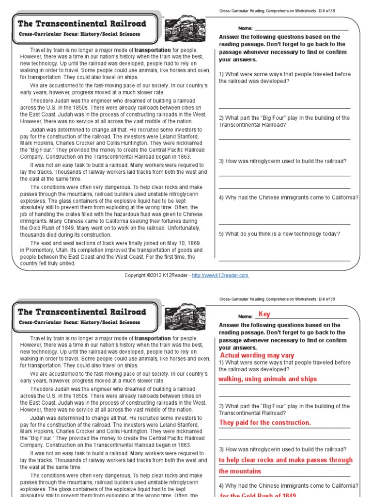 Gr4 Wk9 Transcontinental Railroad | PDF