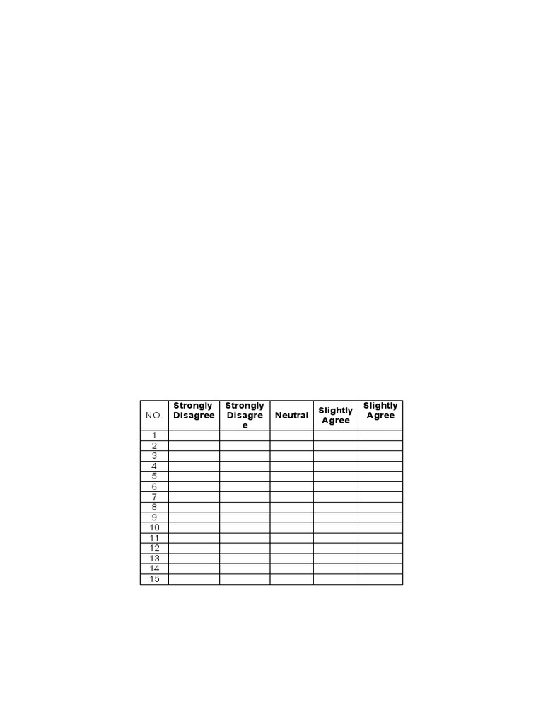 Questionaire For Survey | PDF