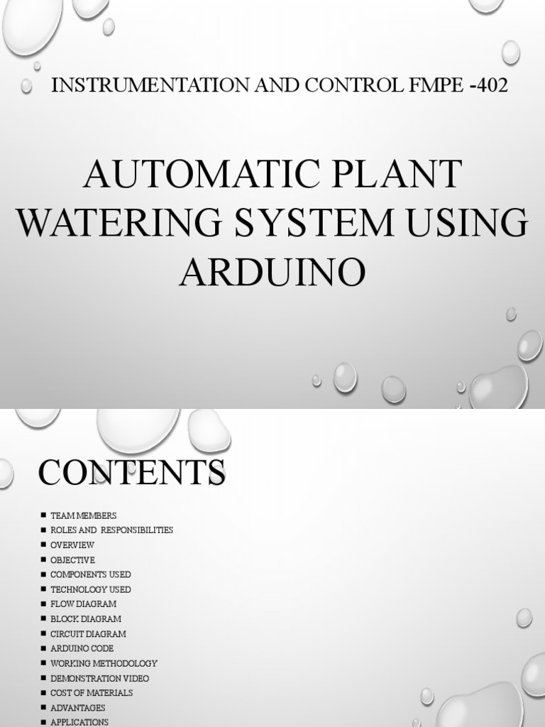 Arduino-Based Automatic Plant Watering System | PDF