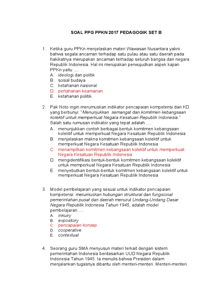 SOAL PEDAGOGIK SET B (1) | PDF