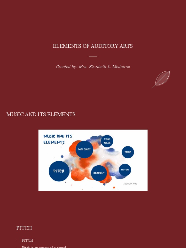 Key Elements of Auditory Arts | PDF | Art | Poetry