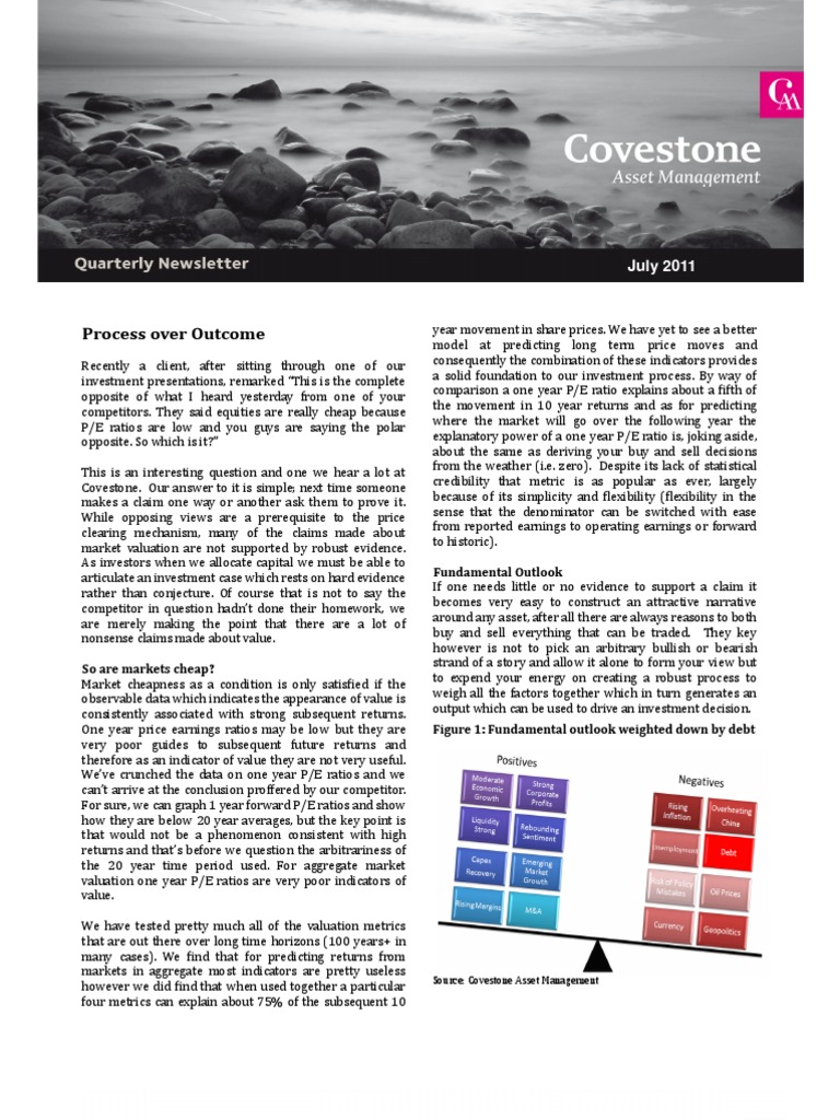Process Over Outcome: July 2011 | PDF | Valuation (Finance) | Investing