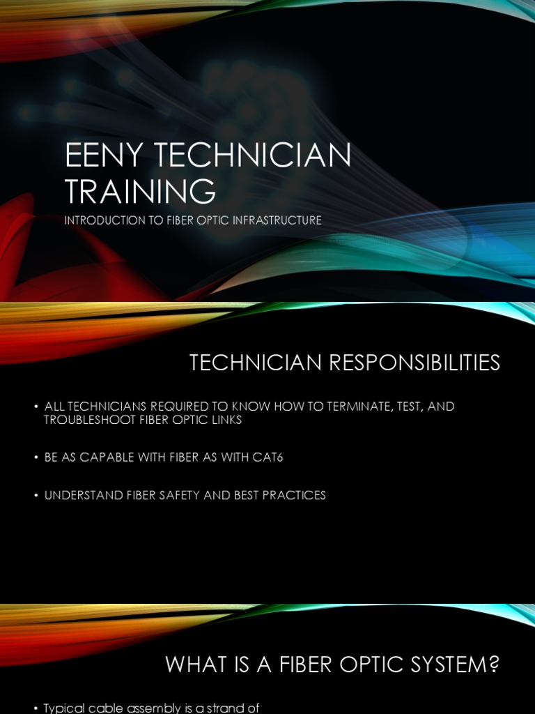 Fiber Optic Technician Training Guide | PDF | Optical Fiber | Hdmi