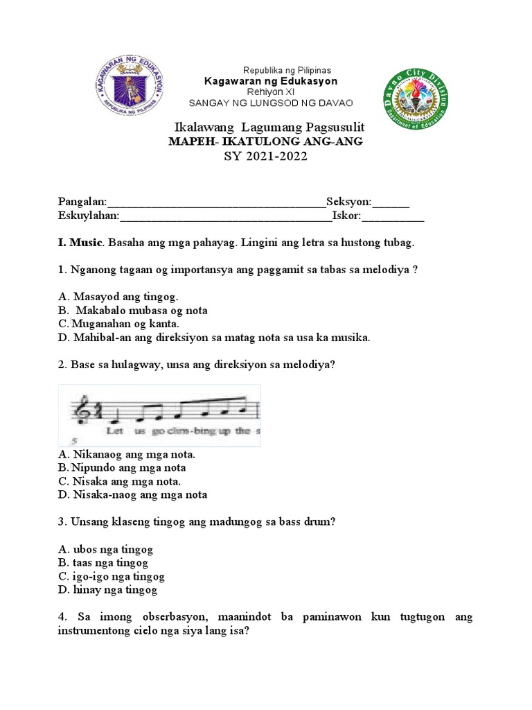 MAPEH Unit 2 Study Guide Answer Key | PDF