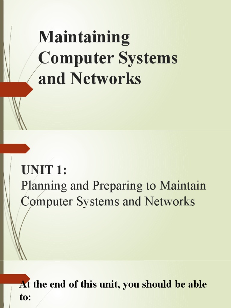 Q4 WK1 Maintaining Computer Systems and Networks | PDF | Malware | Troubleshooting