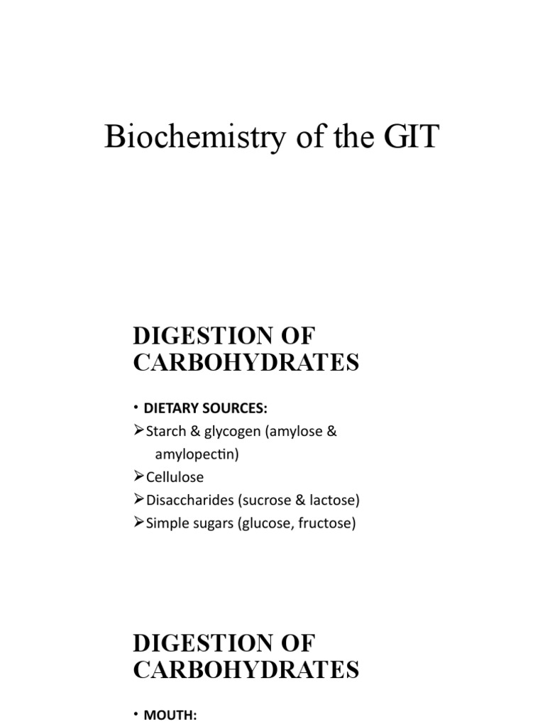 Digestive Biochemistry Guide | PDF
