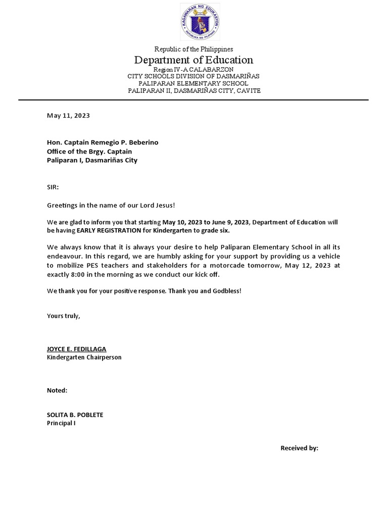 Request for Vehicle Support for Motorcade | PDF