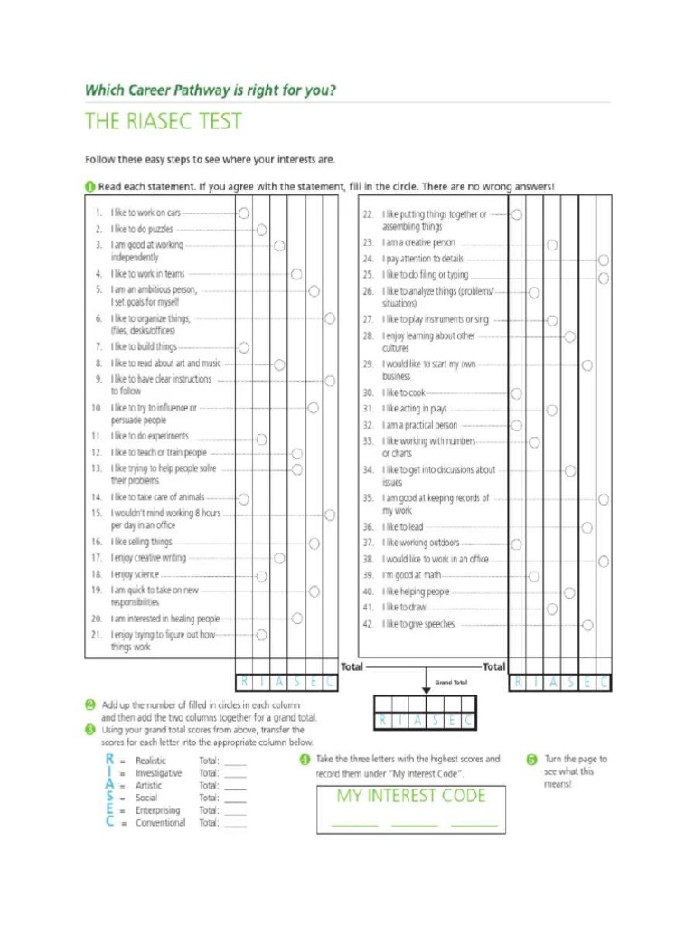 Riasec | PDF