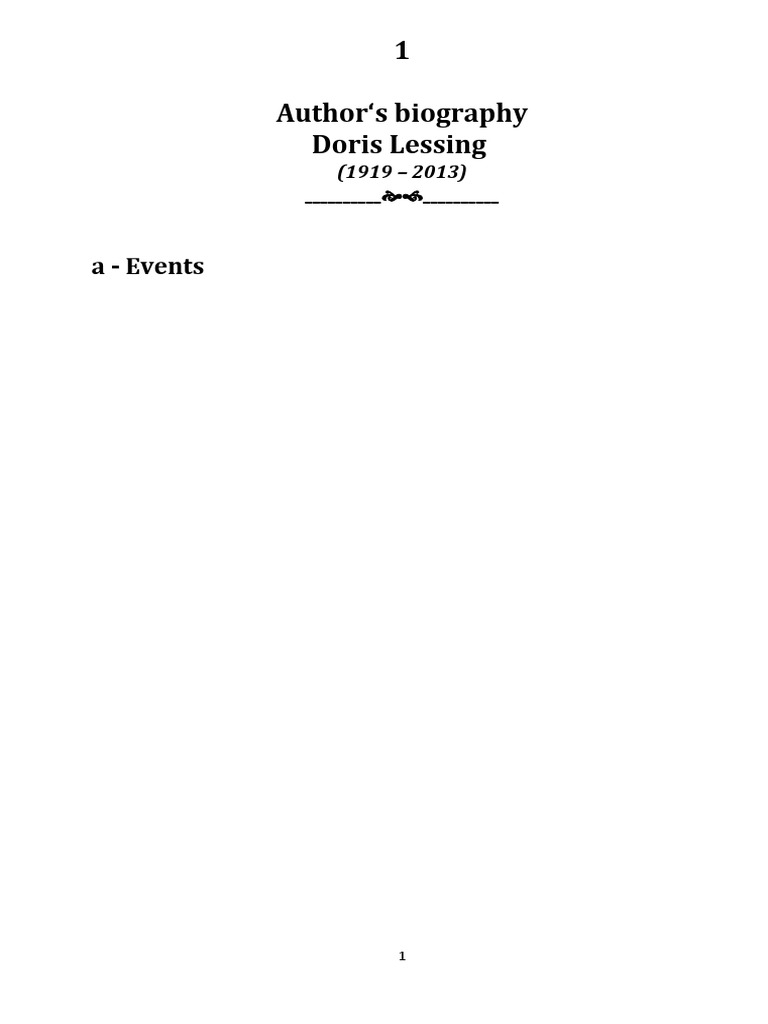 Analysis of Doris Lessing's "Flight" | PDF | Narration | Doris Lessing