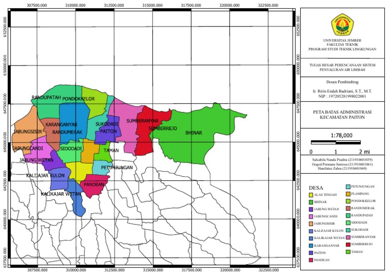 Peta Adminintrasi Kec. Paiton | PDF