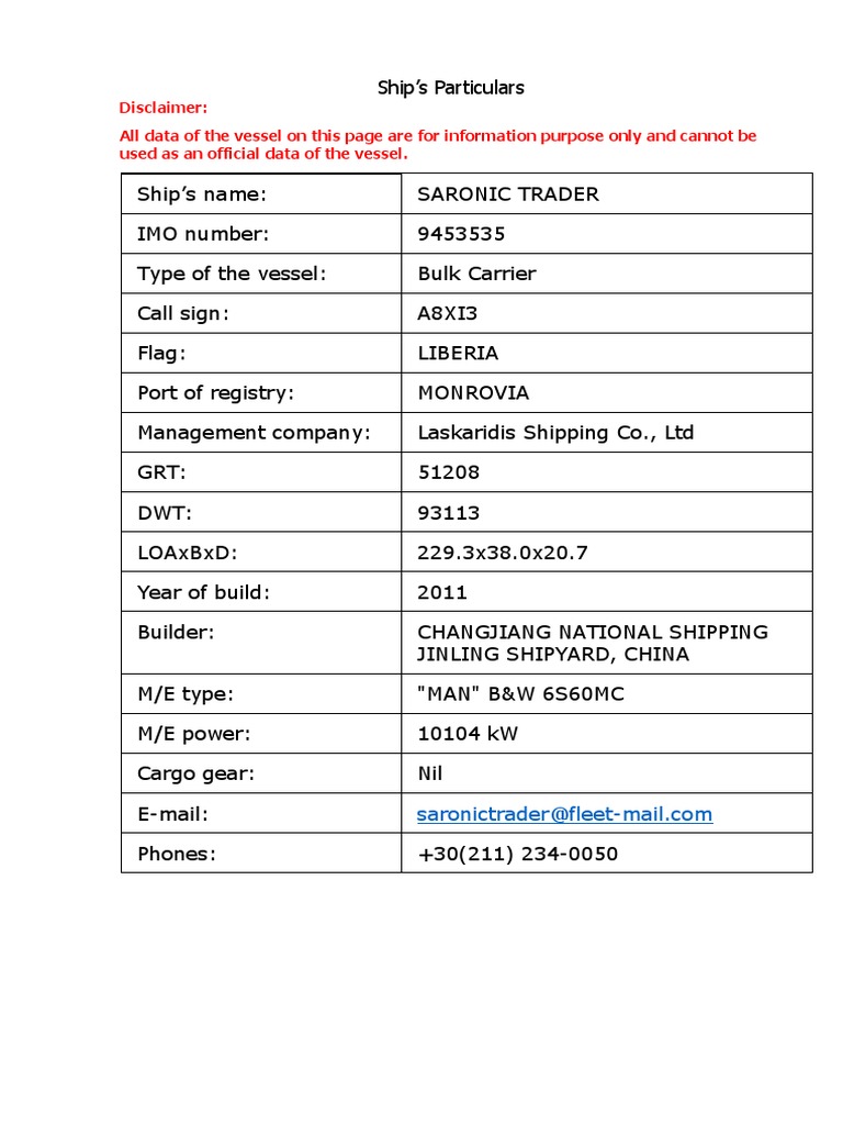 Saronic Trader | PDF