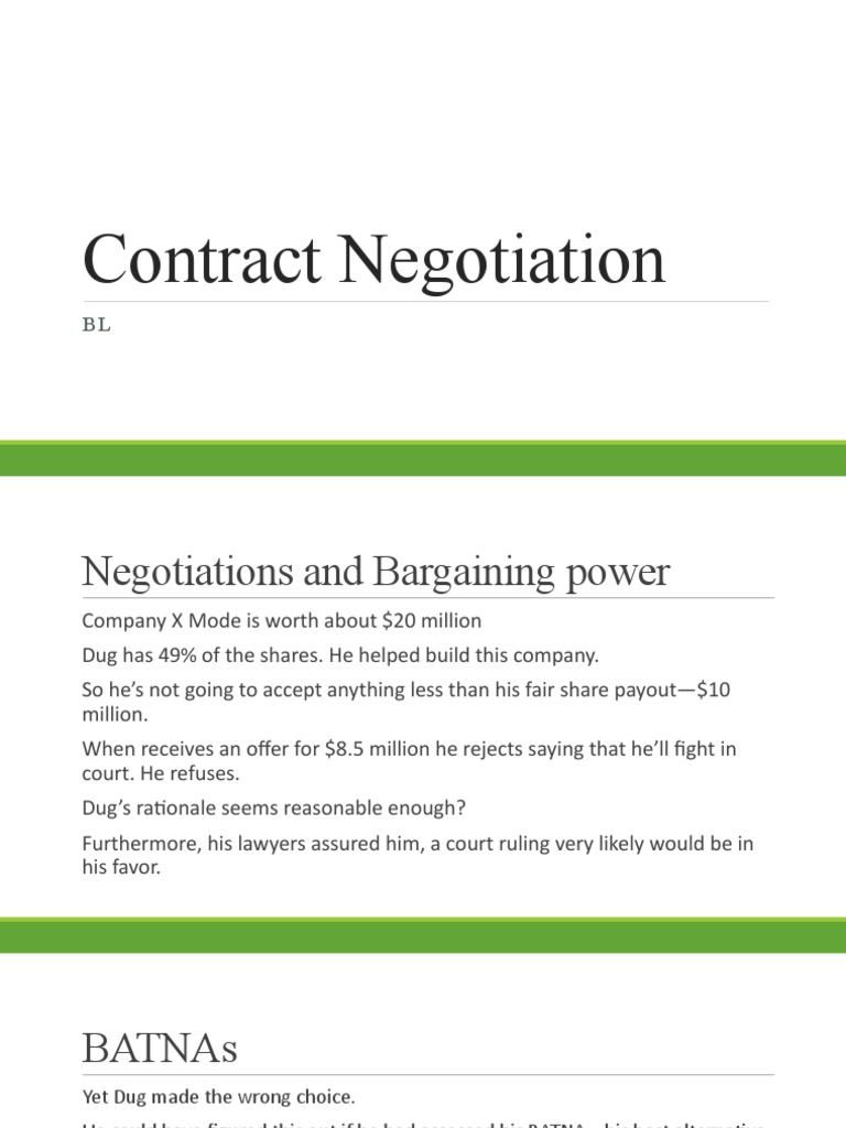 5.contract Negotiation | PDF | Bargaining | Competition Law