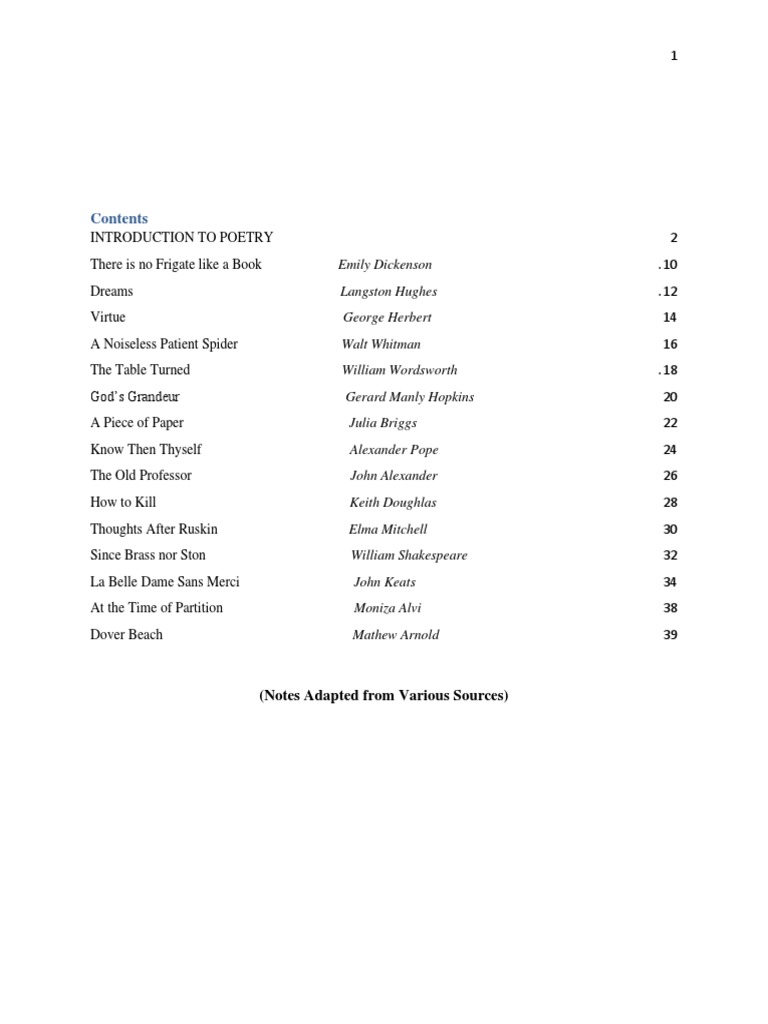 Semester 2 English Compulsory Folder | PDF | Poetry | Experience