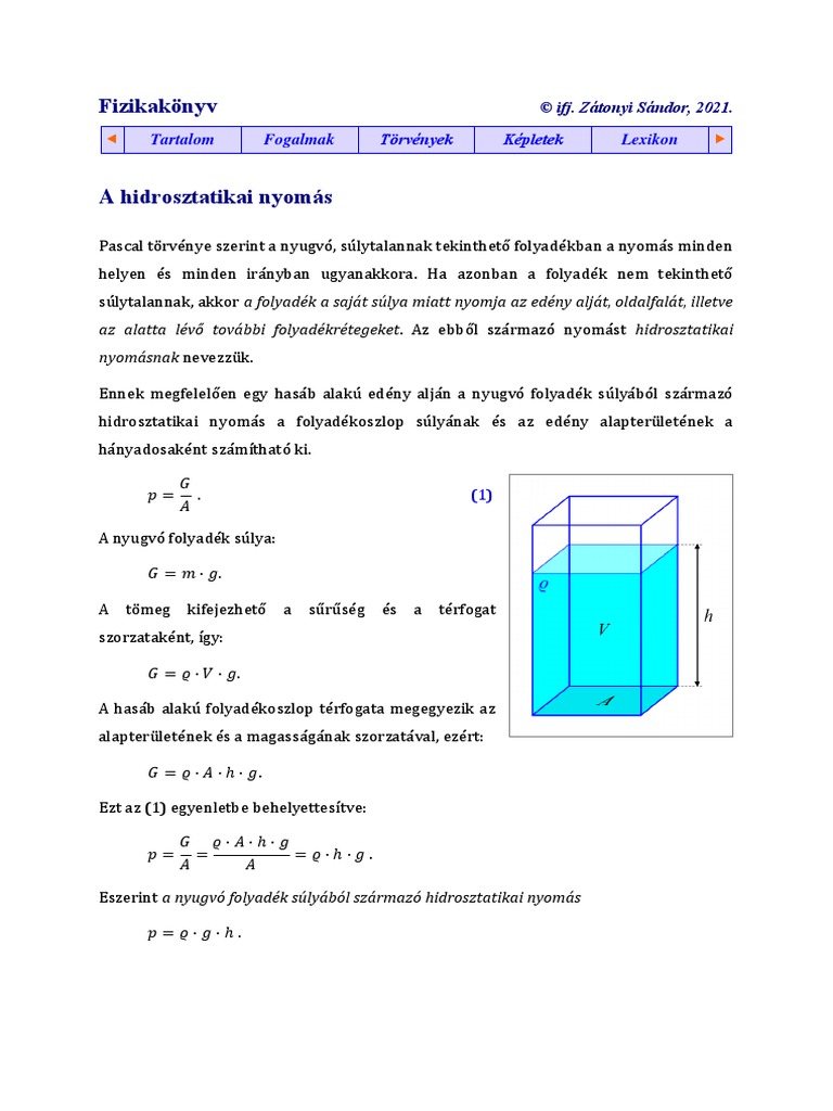 Fizikakönyv: Tartalom Fogalmak Törvények Képletek Lexikon | PDF