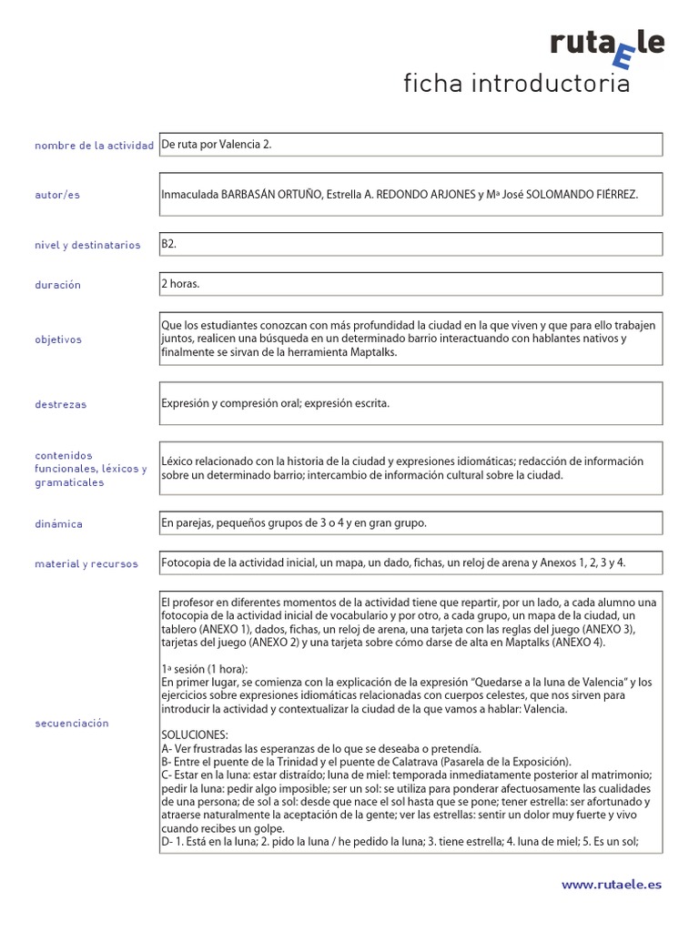 Ruta Por Valencia B2 | PDF